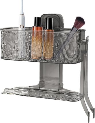 Generic Wandregal mit Saugnapf, Wandregal für Badezimmer, Seidenpapier, Handtuch mit Saugnapf, belüftet, Organizer für Zuhause, stoßfest, mit Clip für