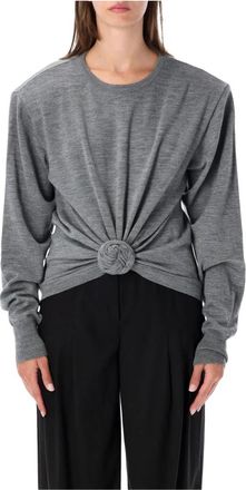 Magda Butrym Roses Strick - - Knitwear - Damen - Grau - 2XS