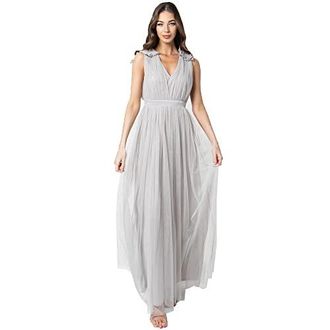 Maya Maya Berry Embellished Halter Neck Maxi Dress Robe de Demoiselle dhonneur, vert pastel, 52