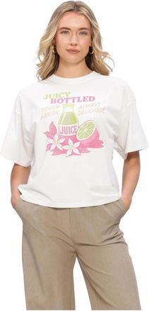 Ydence T-Shirt Juicy Bottle - - Tops - Damen - Wei&szlig; - S