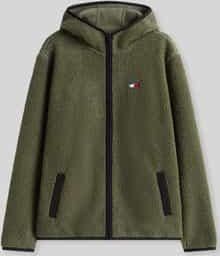 Tommy Jeans Regular Fit Teddy- / Webpelzjacke mit Kapuzenkragen