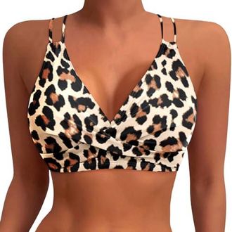 Generic Maillot de Bain Femme Bikini Sexy Bikini Haut Taille pour Femme, Maillot de Bain &agrave; Blocs de Couleurs avec Cordon de Serrage