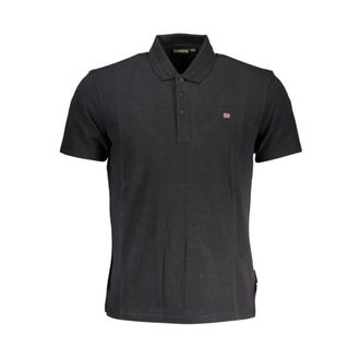 Napapijri Klassisches Poloshirt - - Tops - Herren - Schwarzk - 2XL