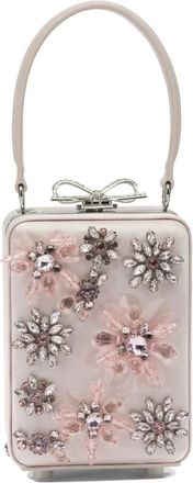 Self Portrait Femme, Sacs, Rose, Taille: ONE Size Mini sac en satin floral et cristaux