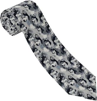 Generic Cravate Pour Homme Imprim&eacute; Husky Aux Yeux Bleus Confortable Men Tie &Eacute;l&eacute;gant Cravates Homme Pour F&ecirc;te Travail Accessoires