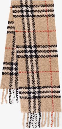 Burberry Wool blend and alpaca boucl&eacute; scarf - BURBERRY - gender_Man