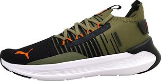 Puma Unisex Adults SOFTRIDE Symmetry FUZION Road Running Shoe, PUMA Olive-PUMA Black-Flame Flicker, 37.5 EU