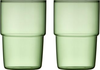 Lyngby Glas Torino Trinkglas, Wasserglas, 40 cl, 2 Stck., Grün