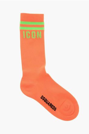 Dsquared2 ICON Long Ribbed Fluorescent Socks size 40