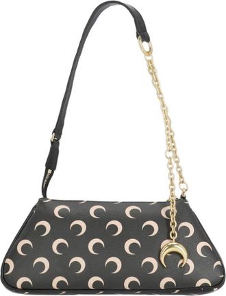 Marine Serre Femme, Sacs, Noir, Taille: ONE Size Sac bandouli&egrave;re motif lune