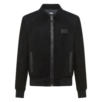 Billionaire Boys Club Homme, Vestes, Noir, Taille: 2XL Leather Bomber Statement