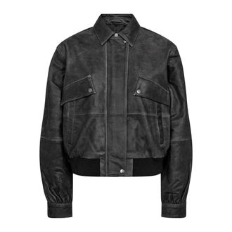 Co'Couture Femme, Vestes, Noir, Taille: 42 FR Leather Vestes