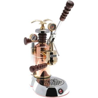 La Pavoni Cafeti&egrave;re expresso 1,6 L 950 W - LPLESE01EU - Contr&ocirc;le manuel - Finitions chrome et cuivre pour espresso parfait - La Pavoni