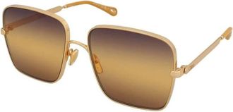 Chlo&eacute; Lunettes de soleil oversize - unisex - Accessoires - Jaune - Taille: 61 MM
