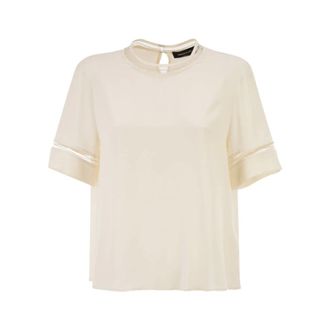 Fabiana Filippi Femme, Tops, Beige, Taille: 40 FR Acetate Silk Top