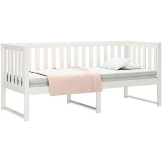 vidaXL Tagesbett ohne Matratze Weiß 80x200 cm Massivholz Kiefer vidaXL