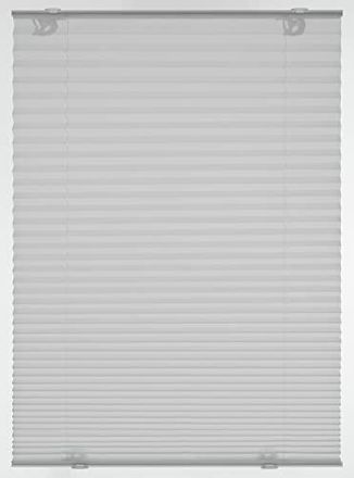 Gardinia Store Plissé Solo à Ventouses, Store Pliant Opaque, Kit de Montage Inclus, 2 Rails de Commande en Aluminium, Gris, 100 x 130 cm (LxH)