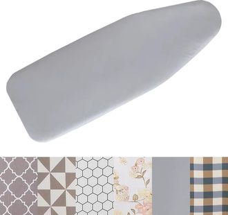 Generic Baumwolle B&uuml;gelbrettbezug,90x30cm 100x34cm 110x34cm 120x38cm B&uuml;geltischbezug Haus B&uuml;gelbrett Bezug Hotel B&uuml;gelbezug F&uuml;r Dampfb&uuml;geleisen(Silber,90x30cm