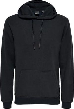 Only & Sons Sweat &agrave; Capuche pour Homme, Coupe Normale, Sweat-Shirt &agrave; Capuche, Bleu Marine, M