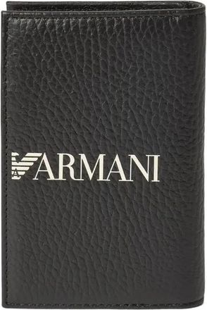 Emporio Armani Portemonnaies - Black Leather Card Holder - Gr. unisize - in Schwarz - f&uuml;r Damen