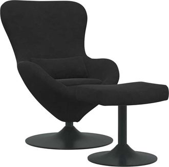 vidaXL Eiersessel 2 pcs Schwarz 63 x 73 x 90 cm Samt Vidaxl