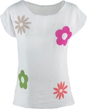 JOPHY & CO. 9050 T-Shirt Femme Blanc à Manches Courtes avec Image Imprimée, Motif N°04, S
