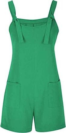 Generic Robe Soir&eacute;E Femme Chic Et Elegant Combinaison-Pantalon &agrave; d&eacute;gag&eacute;e pour Femmes avec &eacute;paulettes et Poche Combi Short &eacute;L&eacute;Gant (GN2, L)