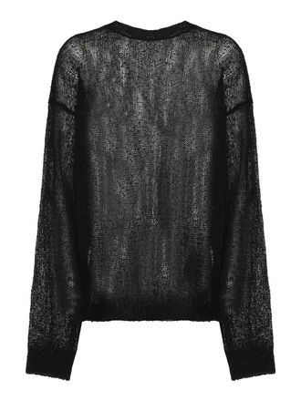 Ann Demeulemeester Pull Col Rond - Noir