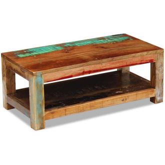 vidaXL Couchtisch Altholz Massiv 90x45x35 cm vidaXL