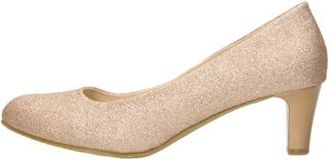 Fitters Footwear Fitters Femme Escarpins Aurelia en Couleur Champagne Glitter Textile, Chaussures Femme Grande Taille - Grandes Chaussures Femme, Aurelia 42 EU Champag