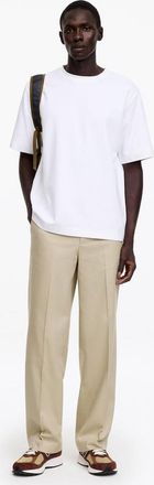 Arket Weite Hose Aus Baumwolle Und Leinen -Beige