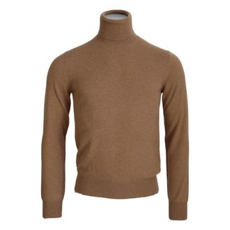 Dolce & Gabbana Homme, Pulls, Beige, Taille: S Pull Luxueux en Cachemire &agrave; Col Roul&eacute;
