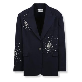 Des_Phemmes DES Phemmes, Femme, Vestes, Bleu, Taille: 36 FR Oversized Blazer