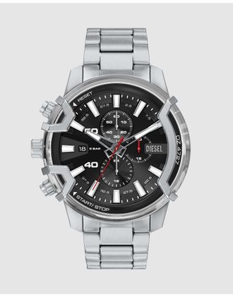 Diesel Griffed Chronograph-Uhr aus Edelstahl in Silber