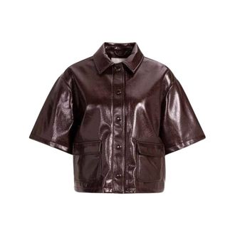 YaYa Jacke in Lederoptik - - Jackets - Damen - Braun - S