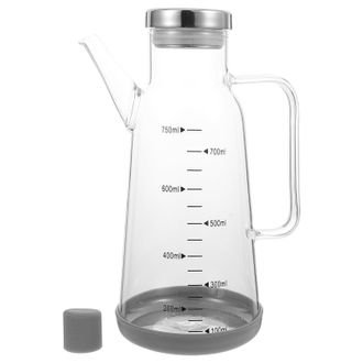 BESPORTBLE Glas &Ouml;lflasche Mit Edelstahl Multifunktionaler Sojasaucen Und Essigspender 750ml Gew&uuml;rzflasche F&uuml;r K&uuml;che Und Gastronomie