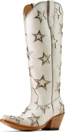 Ariat Womens Casanova Star X Toe Western Boots in Ivory Pearl, B Medium Width, Size 37.5, by Ariat