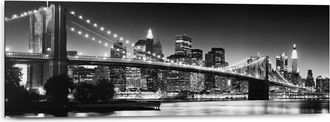 Reinders Wandbild, Brooklyn Bridge, Wohnzimmer, Bilder, Wanddeko, Room Decor, MDF, Schwarz-Wei&szlig;, 30 x 90cm
