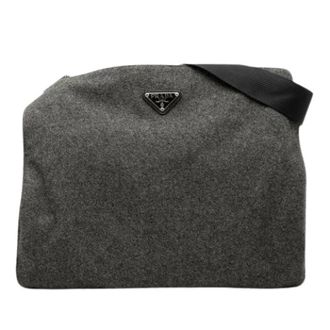 Prada Pre-owned Wool Crossbody Bag - - Pre-owned - Damen - Grau - ONE SIZE