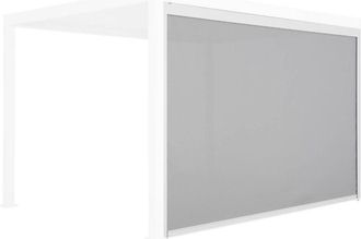 Sweeek Store blanc pour pergola bioclimatique - Triomphe - 3x4 m. aluminium et textil&egrave;ne