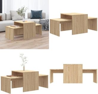 vidaXL Vidaxl - Couchtisch-Set Sonoma-Eiche 100x48x40 cm Holzwerkstoff - Couchtisch - Set - Holzwerkstoff - Sonoma-Eiche - Wohnraum - Home & Living
