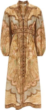 Zimmermann Femme, Robes, Multicolore, Taille: 42 FR Wanderlust Plunge Midi Dress