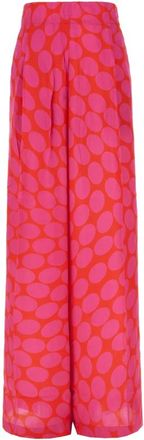 Dries Van Noten Femme, Pantalons, Rose, Taille: 40 FR Wide Pleated Pantalons