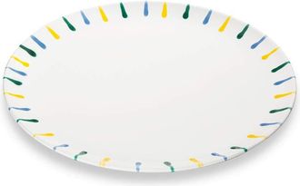 Gmundner Keramik Platzteller Cup Durchmesser : 32 cm Buntgeflammt Geschirr, handgemacht in &Ouml;sterreich