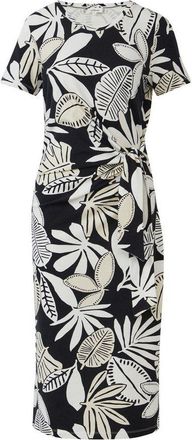 s.Oliver Midikleid Kleid Jersey-Kleid mit Knotendetail