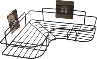 Artibetter Eckiges Wandmontiertes Metall badezimmerregal ohne Bohren Rostfreies Dreieckiges Aufbewahrungsregal mit Schneller Ablaufläche Platzsparend für Bad Küc