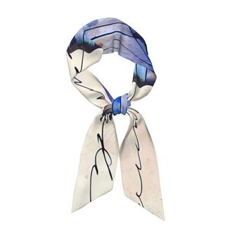 Generic &Eacute;charpe en forme de lettre papillon pour femme - &Eacute;charpe vintage en papier satin&eacute; et soie - Pour le sport, le yoga, le visage