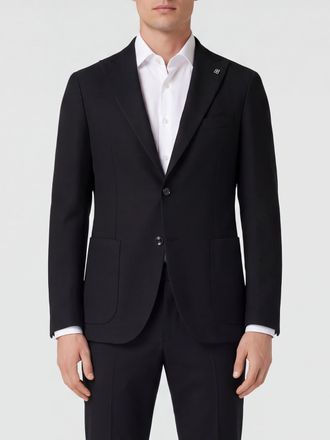 Tagliatore Blazer droit coupe slim en m&eacute;lange de laine vierge avec poches plaqu&eacute;es