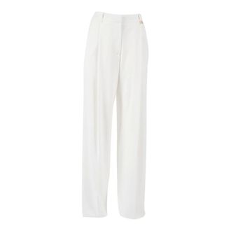 Elisabetta Franchi Femme, Pantalons, Blanc, Taille: 38 FR Essentials Stretch Pantalons