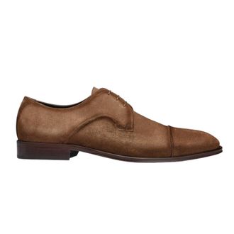 HUGO BOSS Derrek Schn&uuml;rschuhe f&uuml;r Herren, Wildleder, Niedriger Absatz (Mittelbeige)